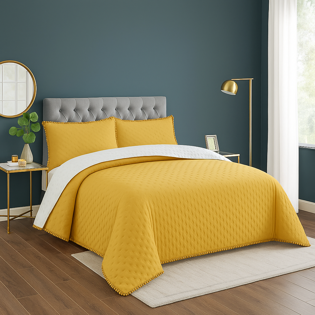 cubre cama Quilt Primavera verano color liso 2 PLAZAS – Comercial Andrea