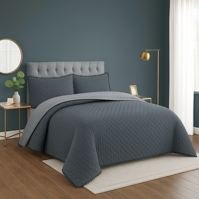 cubre cama Quilt Primavera verano color liso 2 PLAZAS – Comercial Andrea